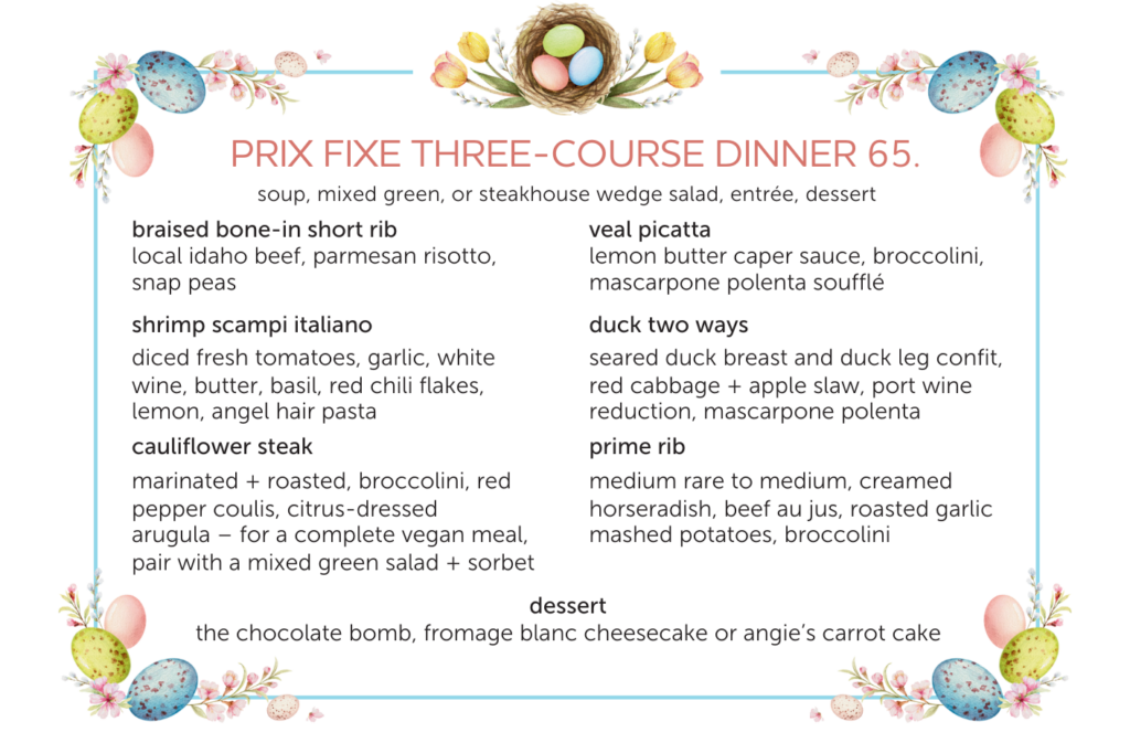 Easter Sunday Three-Course Prix Fixe
